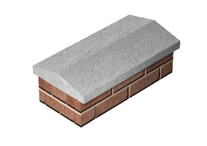 Twice Weathered Concrete Wall Coping 165 x 600mm | Melbros