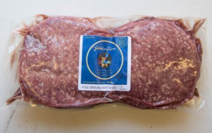 Grass fed Ground beef patties, 8oz each. | Native Eats
