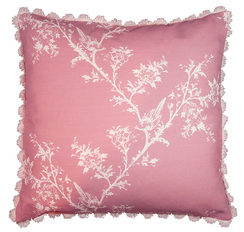 Victorian Tale Cushion in Blossom with Fan Edge Trim | shop