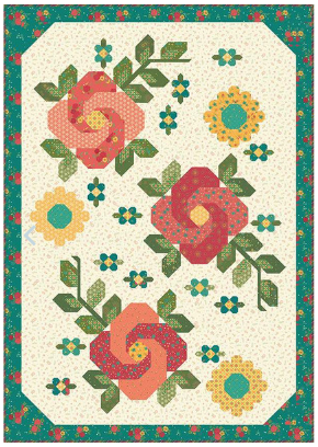 Midnight Rose Garden Quilt Kit | Rainbow's End
