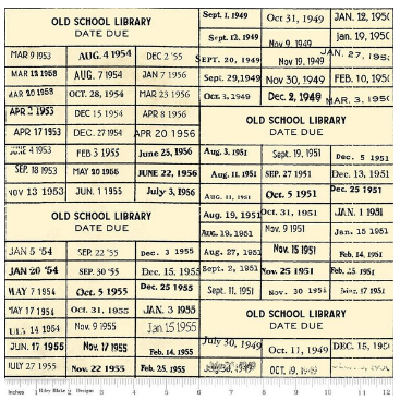 Old School Library Card Parchment | Rainbow's End