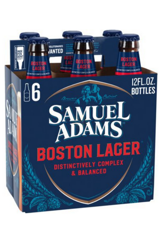 Sam Adams Lager 355ml Bottles in a 6 Pack | Blackbeard's
