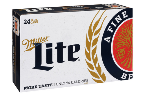 Miller Lite 355ml Cans in a 24 Pack | Blackbeard's