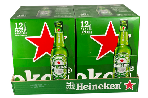 Heineken 12 pack 355ml Bottles In a 24 Pack | Blackbeard's