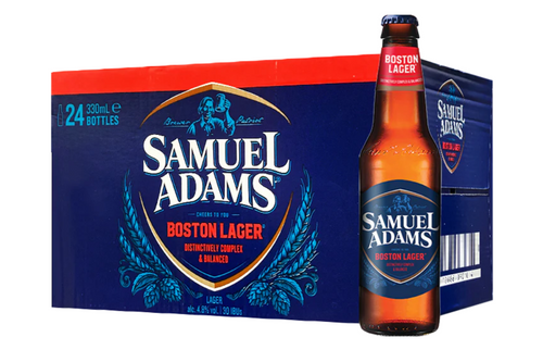 Sam Adams Lager 355ml Bottles in a 24 Pack | Blackbeard's