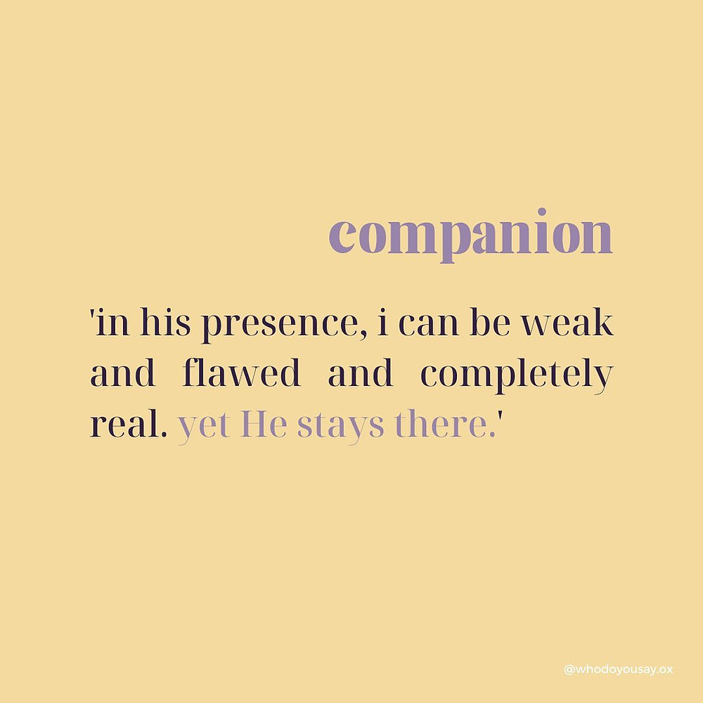 who do you say i am? companion.