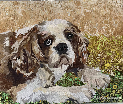 Cavalier King Charles Fabric Collage Pattern Advanced Level 3 | Mooface ...
