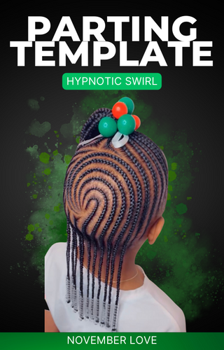 Parting Template: Hypnotic Swirl | November Love Braids