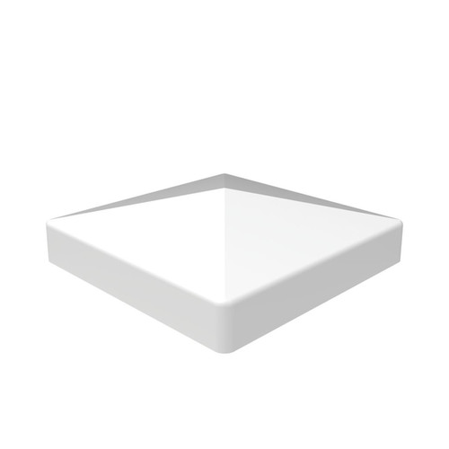 ActiveYards 5in W x 5in W White Pyramid Cap | Oliver Fence Co.