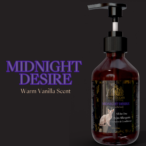 Anti-Shedding Shampoo | Midnight Desire 500ml | Cat Shampoo | Designer Cats