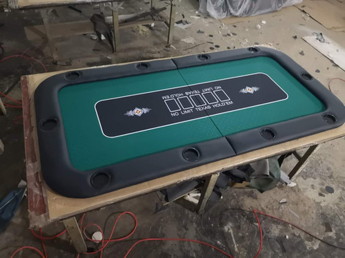 1.8m Green Bifold Rectangular Poker Table Top With Card Slots (Speed ...