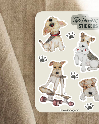 Fox Terriers Sticker Set | Atelier Dog