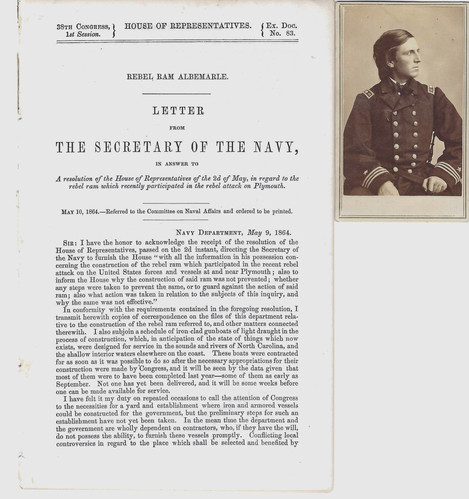 CDV William B Cushing USN, Govt Report on CSS Albemarle | Mysite