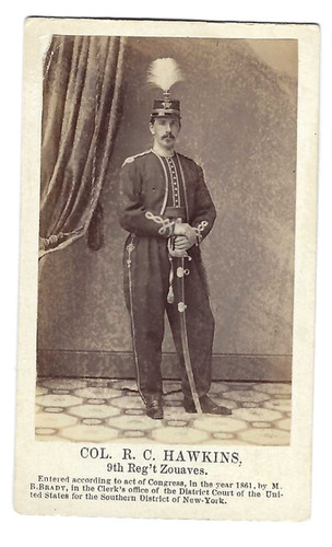 CDV Colonel Rush Hawkins 9th NYVI Hawkins Zouaves | Mysite