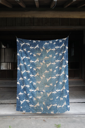 Vintage Japanese indigo-dyed Katazome textile | oldindustrial-japan