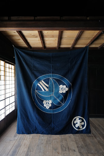 Vintage Japanese Tsutsugaki dyed Furoshiki textile | oldindustrial-japan