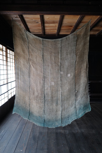 Vintage Japanese ramie mosquito net fragment | oldindustrial-japan