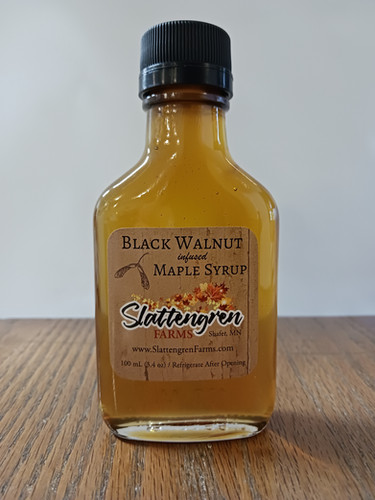 Small Flask Black Walnut Maple Syrup | Slattengren Farms