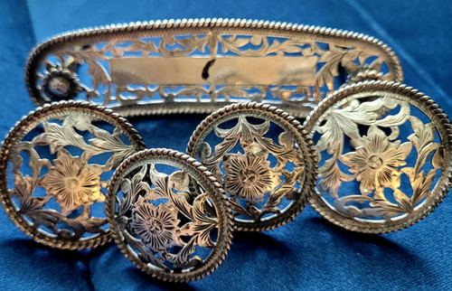 Solid Sterling Filigree Saddle Trim Set by Vogt | Vibrantly Vintage
