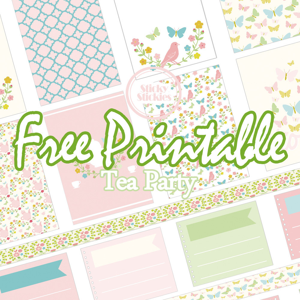 Free Printable Set 'Tea Party'