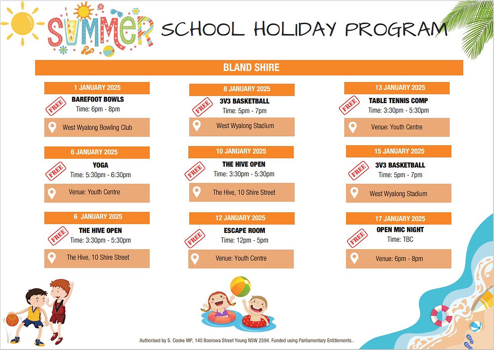 SUMMER SCHOOL HOLIDAY PROGRAM