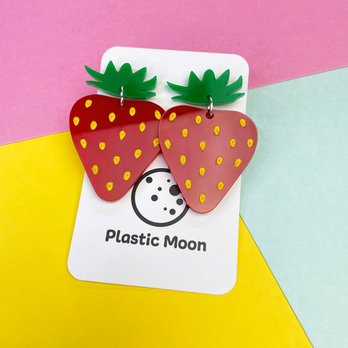 Strawberry Earrings | Plastic Moon