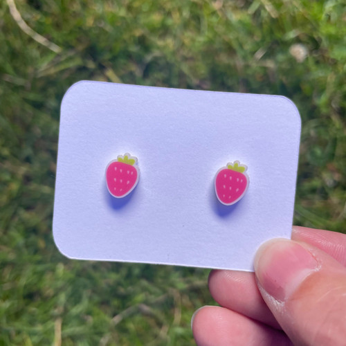 Strawberry Studs | Plastic Moon