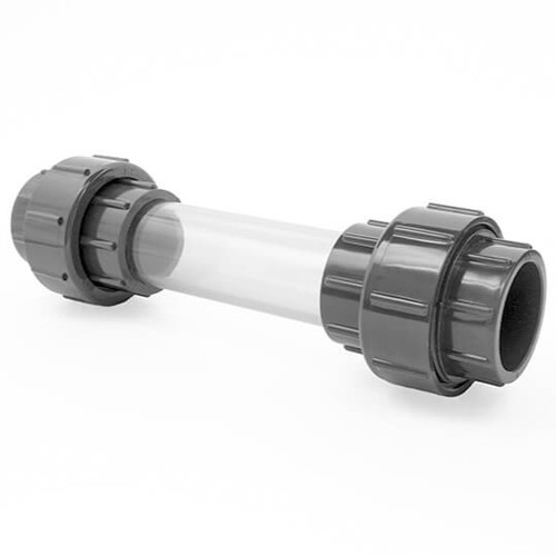 2" PVC Double Union Sight Glass | Clearwater Koi UK