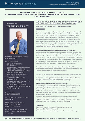 Dr Russ Pratt: Assessment, Formulation and Therapy with Sexually ...