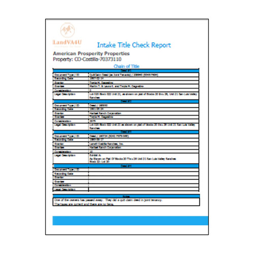 Title Report | LandVA4U