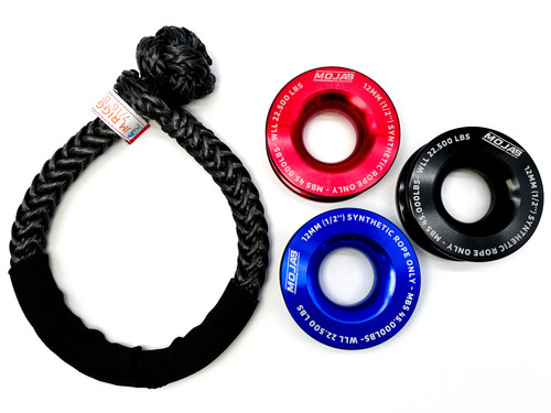 Aluminum Snatch Ring with 7/16" MADE IN AMERICA Black Soft Shackle | JM ...