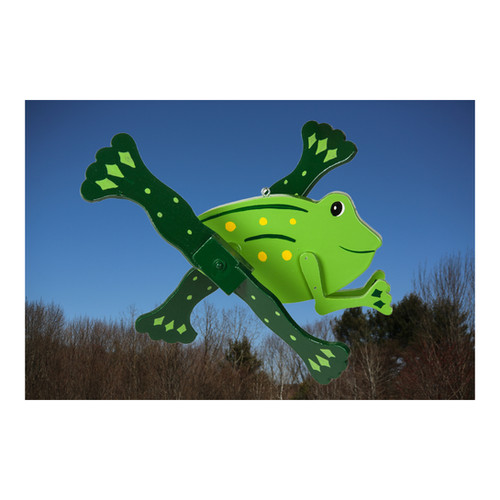Mini Frog Wind Spinner – Whimsical Wooden Garden Spinner | Outdoor Yard ...