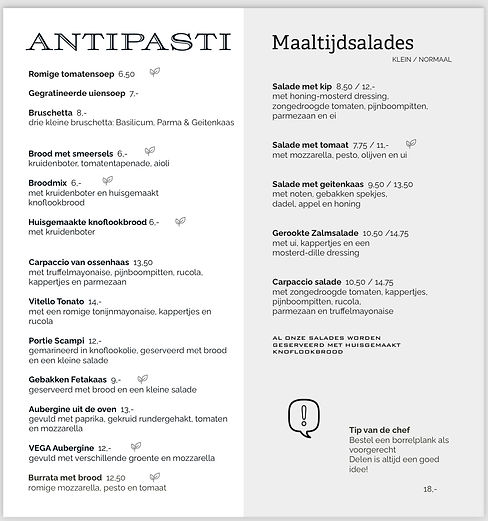 Menu | Restaurant Il Senso