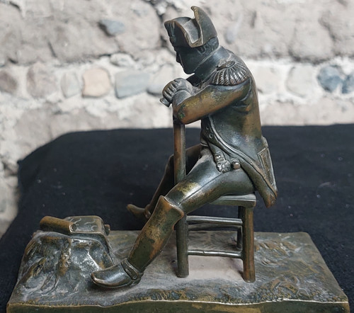 Bronze Seated Napoleon Figure, 5" long - Paper Weight? | Barbara's Bazaar
