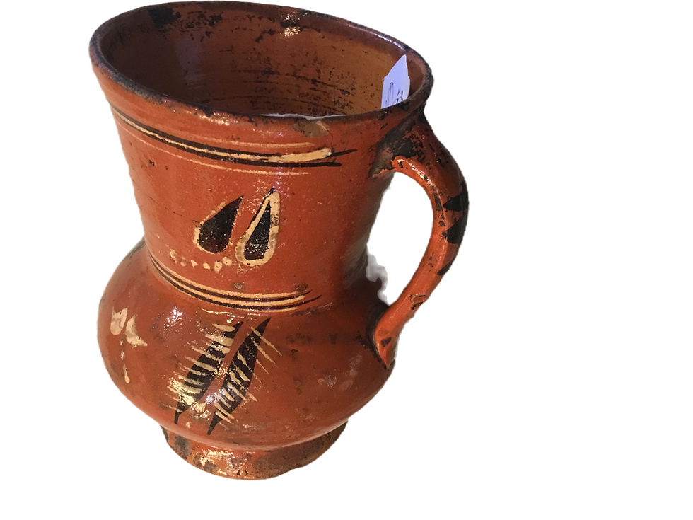 # Vintage Tonala Mexico Pottery Pitcher, Super Thin Body | Barbara's Bazaar