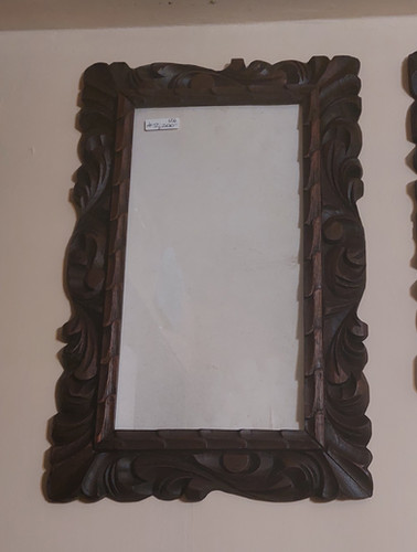 Vintage Mexican Carved Frame, 20" x 13" - Mahogany | Barbara's Bazaar