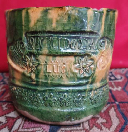# Vintage Utilitarian Mexican Pottery Cup "Recuerdo a Lus" | Barbara's ...