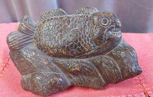 * Primitive Stone Carving of a Piranha Fish | Barbara's Bazaar