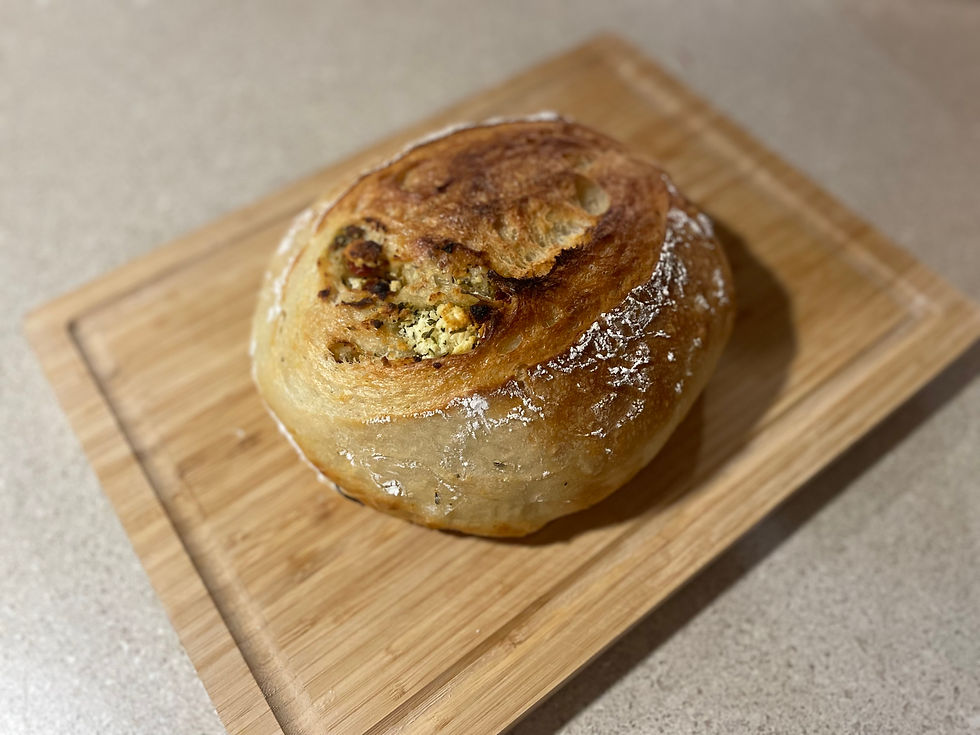 Herbed Goat Cheese & Sun Dried Tomato Sourdough Artisan Bread ...