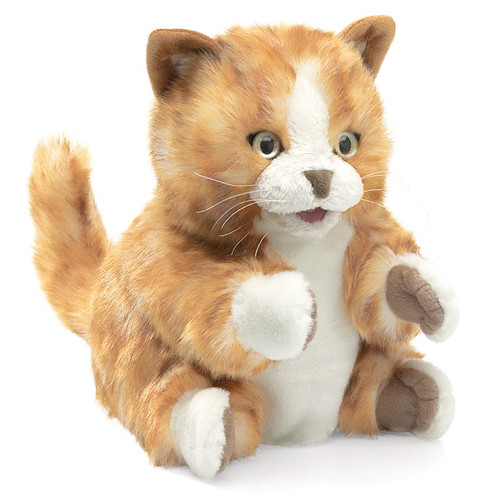 Full-Body Tabby Cat Puppet | Storybook Village