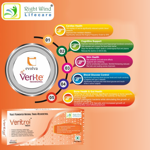 Veritrol I Yeast Fermented Natural Trans-resveratol I 30 Tablets ...