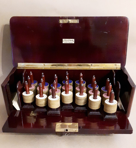 Rare 1920's German Royal Flush D.R. Patent Poker Set | Lancome Antiques