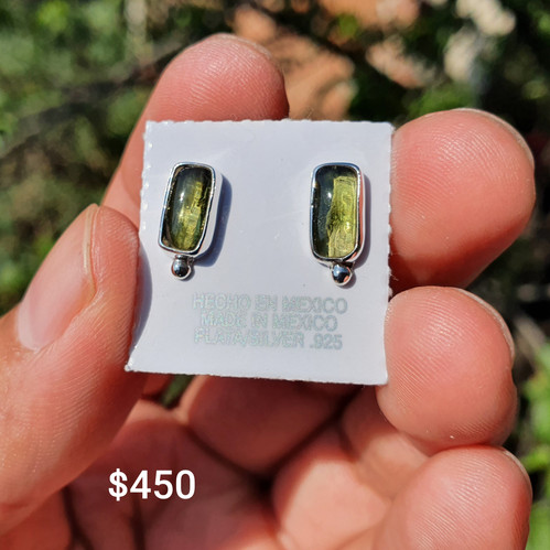 Aretes con Turmalina | Mineralesmx