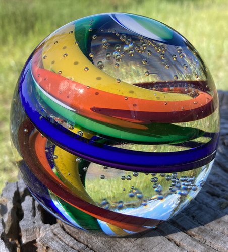 Garrelts Glass Large Rainbow Weight | pmgallery