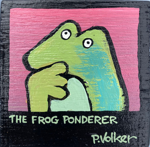 Paul Volker Mini Painting - The Frog Ponderer | pmgallery