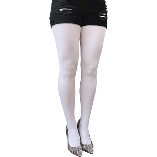 White Opaque Tights 80 D for Women | Malka Chic