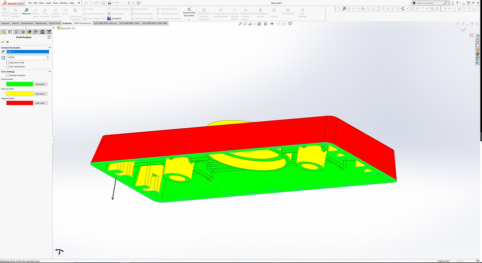 SOLIDWORKS: Draft Analysis tool