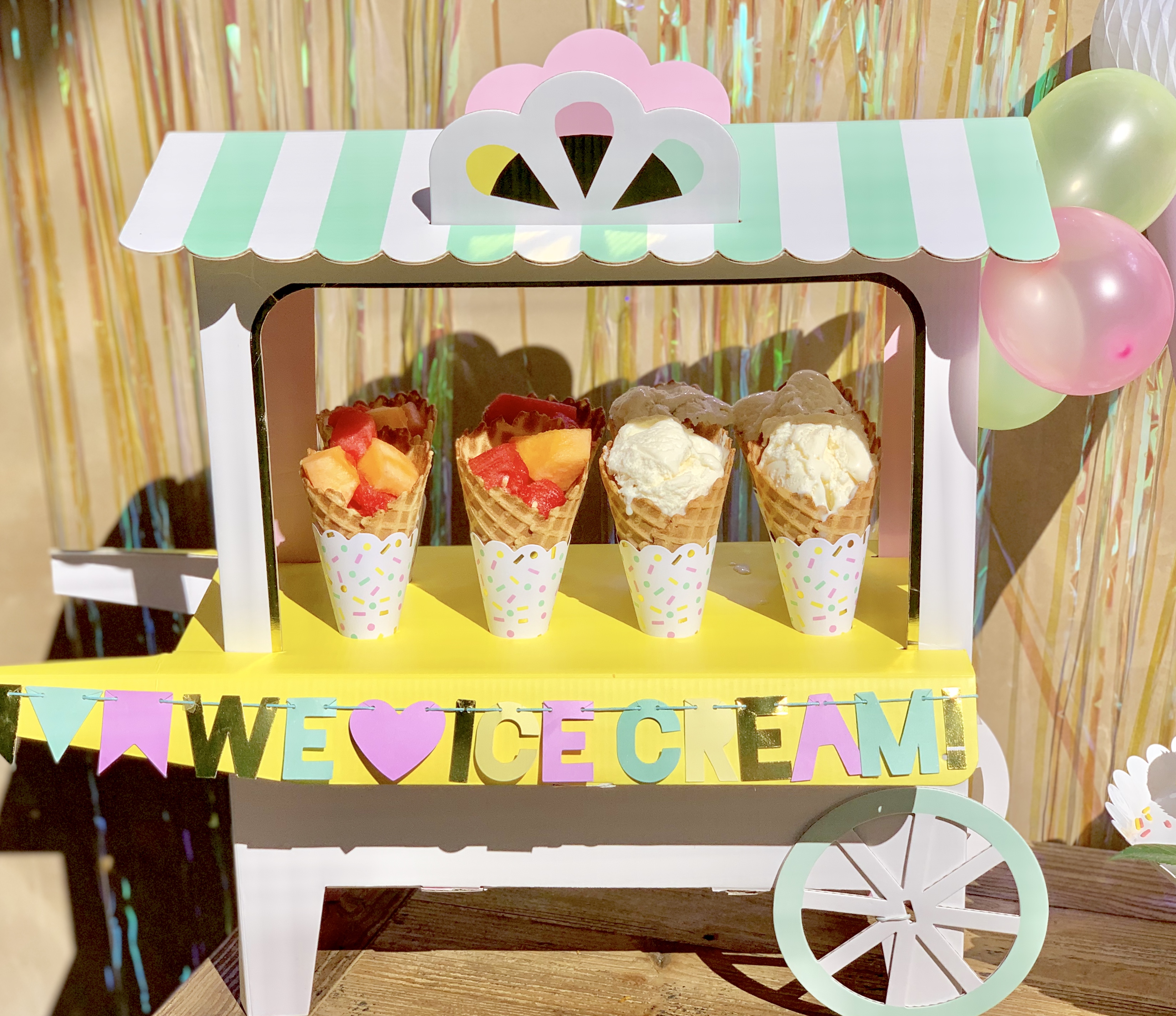 Ice Cream Themed Engagement Party with Party Luxe Box - Pop of Gold