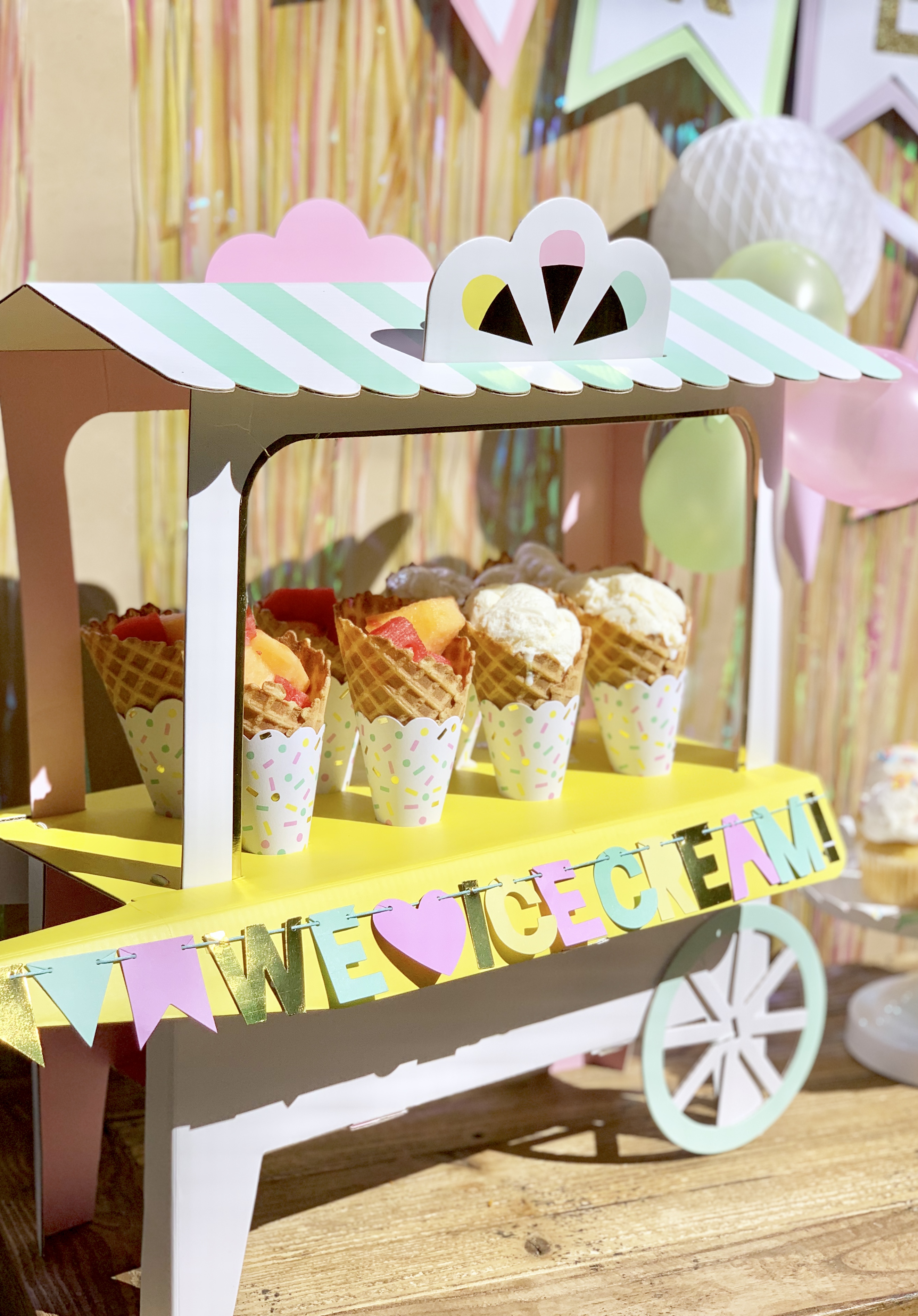 Ice Cream Themed Engagement Party with Party Luxe Box - Pop of Gold
