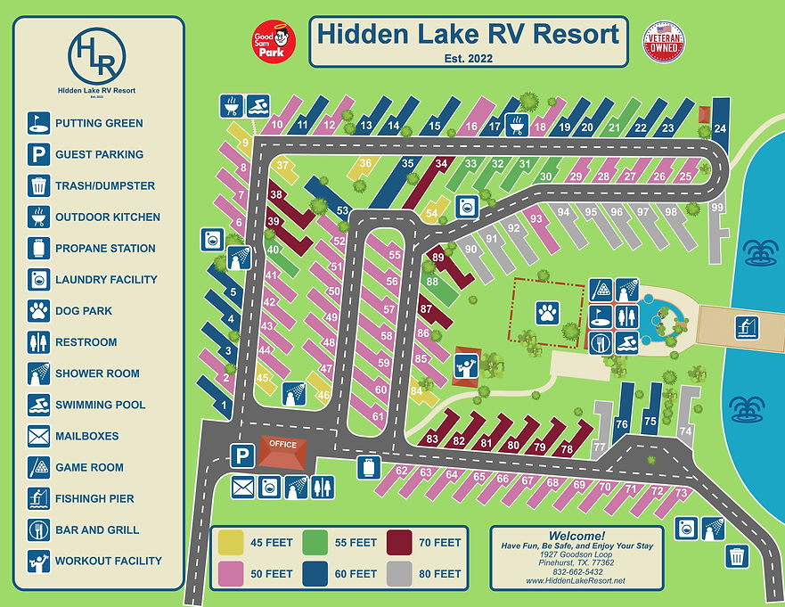 Map & Rates | Hidden Lake RV